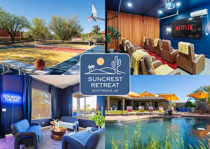 Suncrest Retreat - Pool, Pickleball, Theater - Scottsdale, AZ