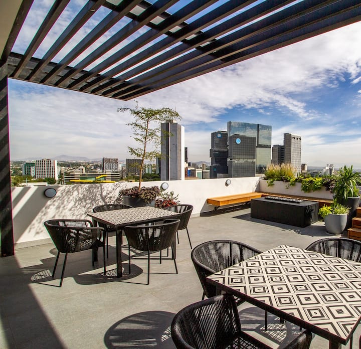 00 Rooftop - 1 Bedroom - Fast Wifi - Smart Tv 65" - Guadalajara