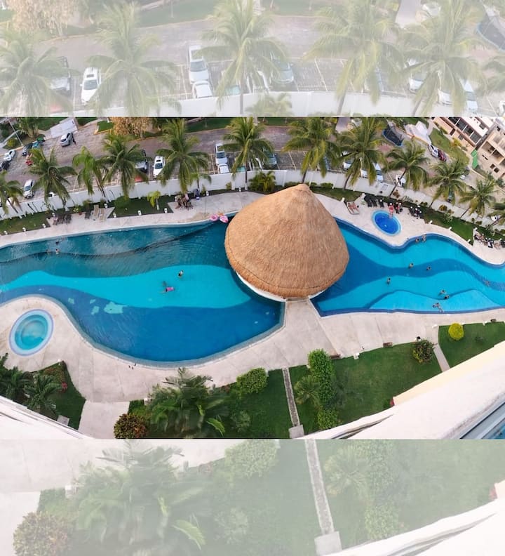 Oasis En Zona Centro De Cancún •Increíble Alberca - Cancún