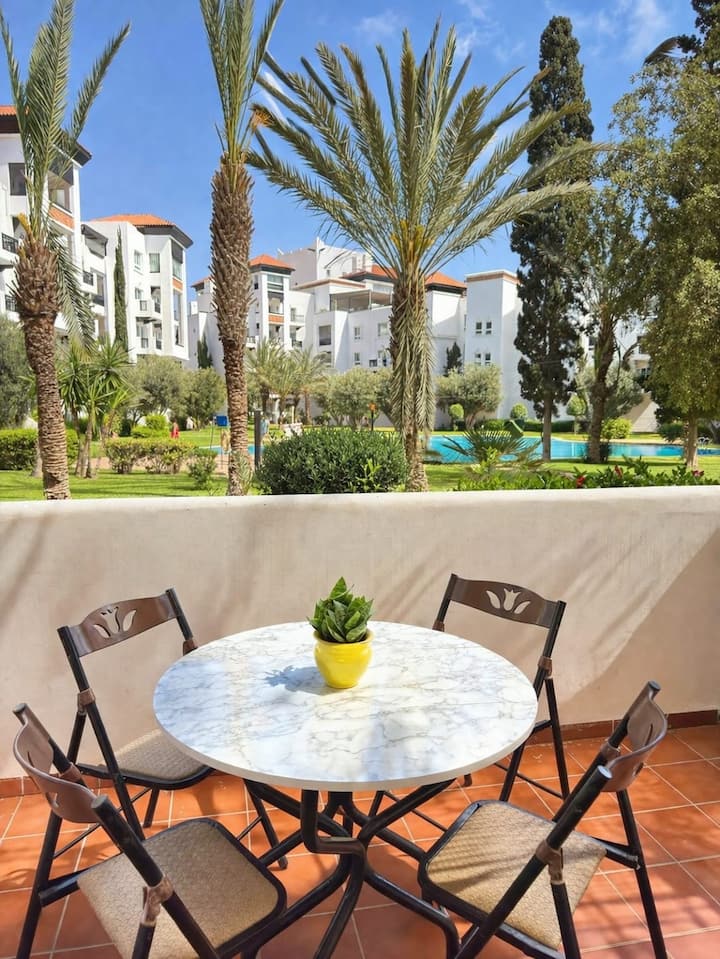 Rare à Marina Agadir • Vue Jardin & Piscine 6 Prs - Agadir