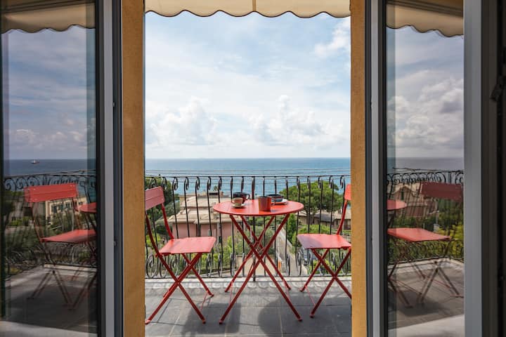 Panoramic Sea View Apartment Near The Beach - Bogliasco