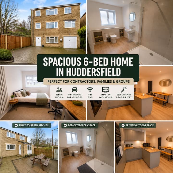 Contractor House L Family L Groups L Free Parking - Huddersfield