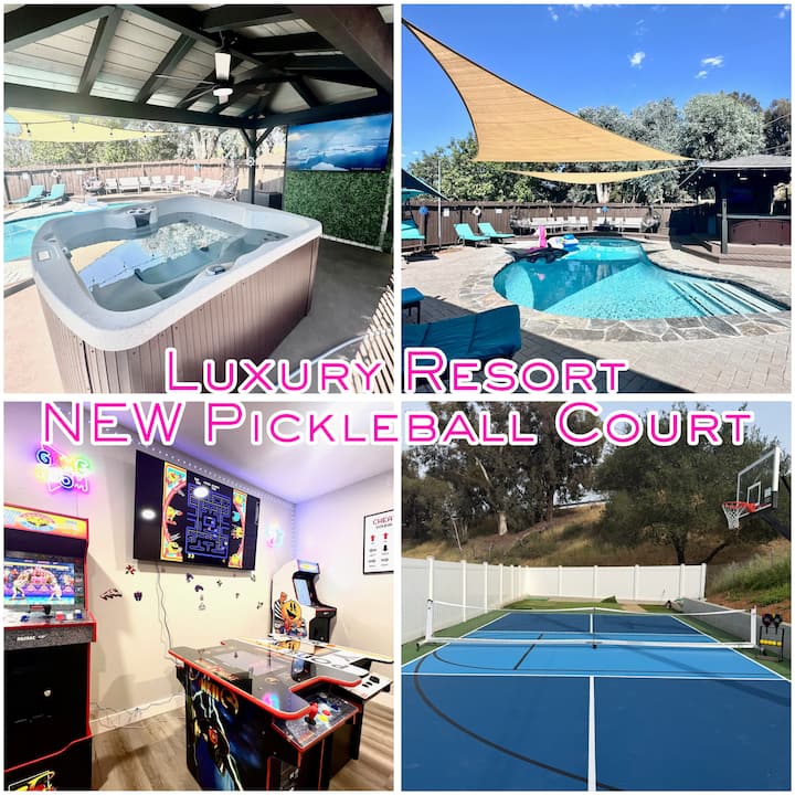 26bed•lux•spa•pickleball•pool•arcade•grill•pit - Lakeside, CA