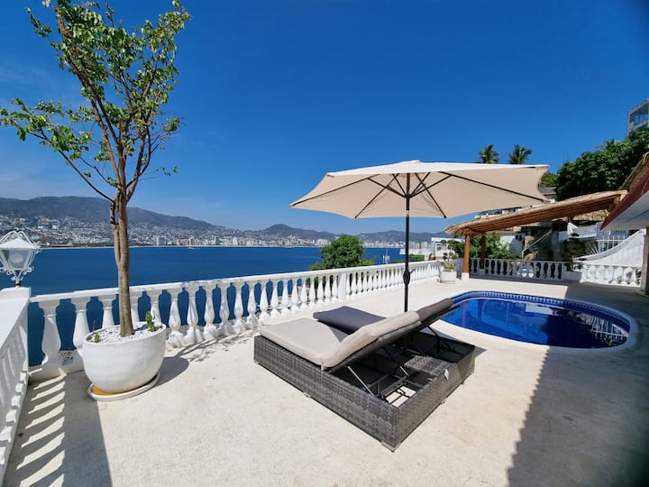 Villa Con Vista A La Bahia Y Alberca Privada - Acapulco