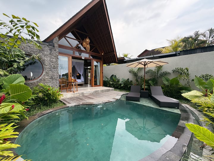 New! Minimalist Pool Villa With Ricefield View - Indonesia