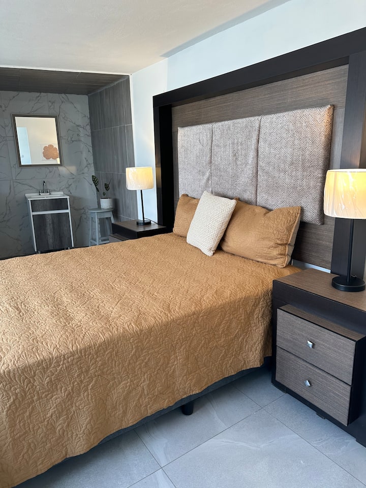 5 De Mayo|estudio Privado Con Terraza|minimal - Puebla