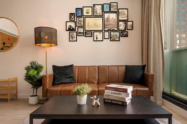 Stylish Luxe 1br + Sofa Bed | Walk To Cbd & Crown - Melbourne
