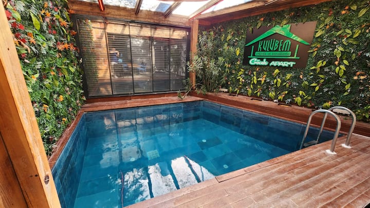 öZel Havuzlu, Jakuzili, Barbekülü, şöMineli Kulübe - Koru