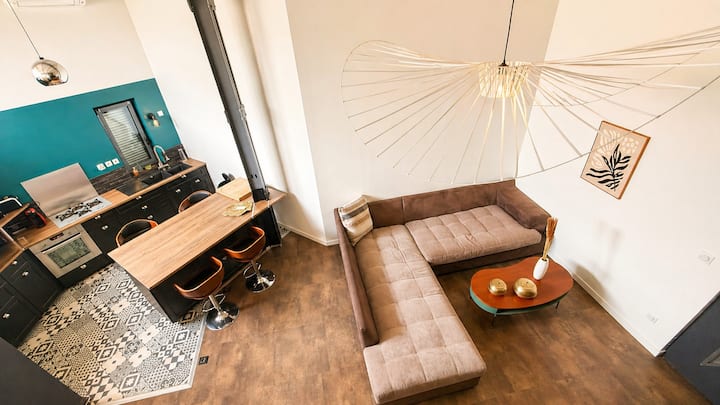 #1 Loft Lumineux Avec Mezzanine – Design Moderne - Le Mans