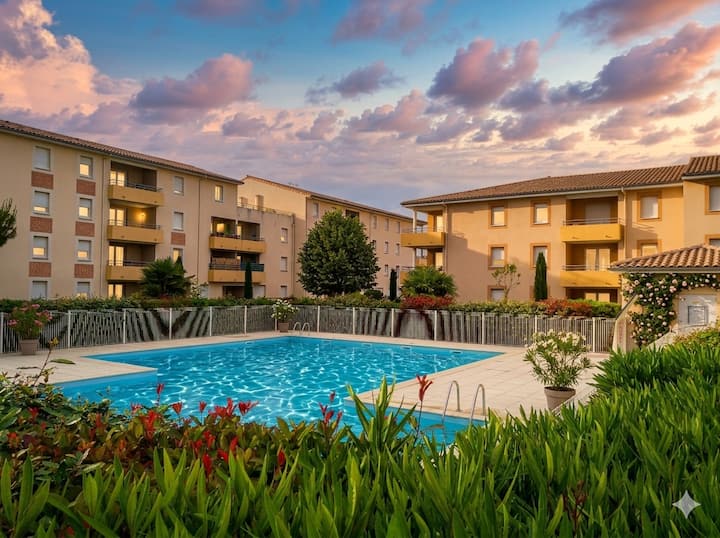 T2 Meublé Résidence Sécurisée : Piscine Et Parking - Montélimar