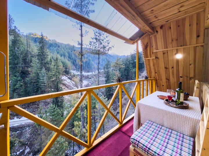 2br Hilltop Cottage | River & Forest Views - Mandi
