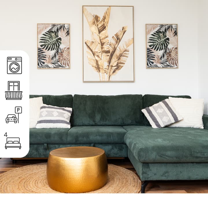 Zen | 3 Rooms | 4 Beds | Balcony | Washing Machine - Bremen