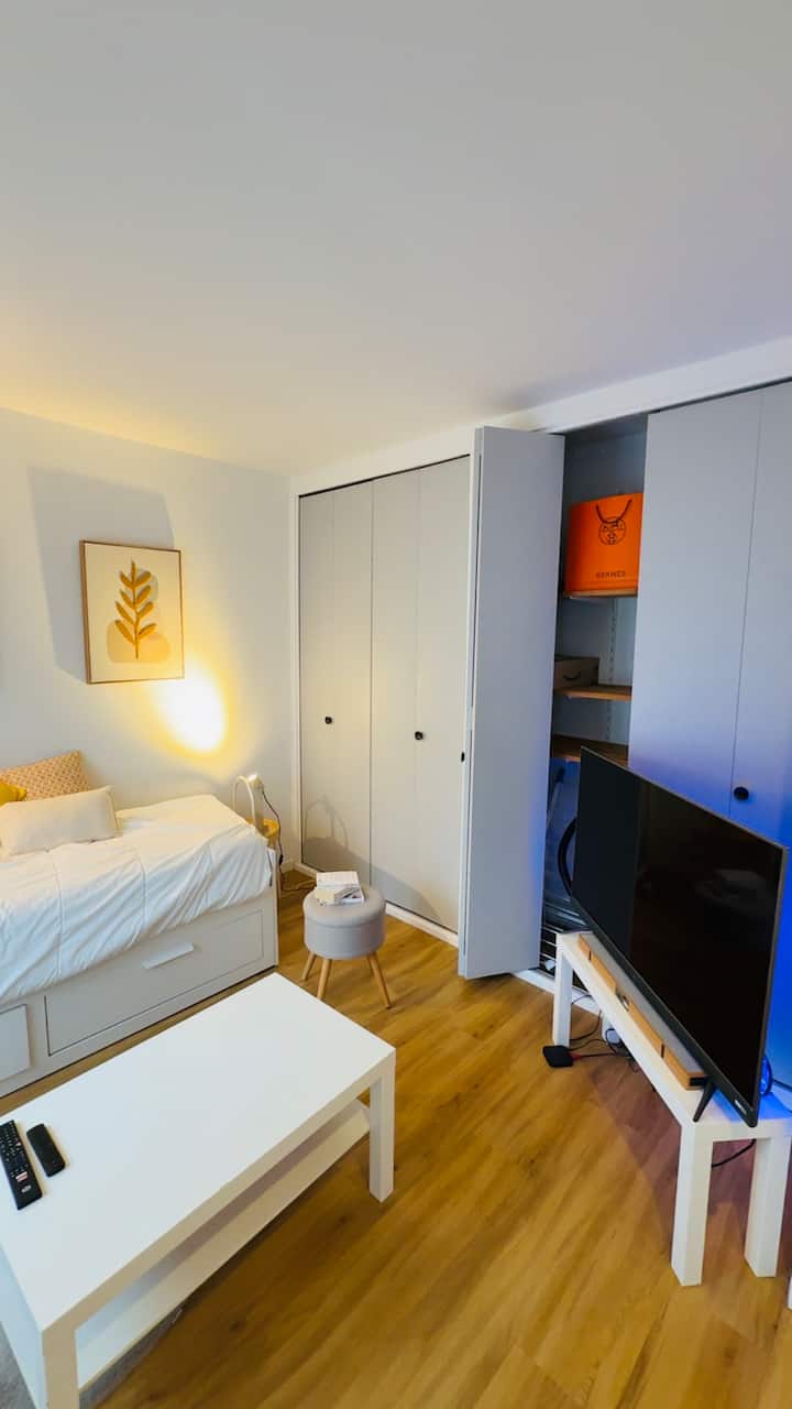 Studio Cosy & Chic : Salle De Bain En Marbre, Tv - Arcueil