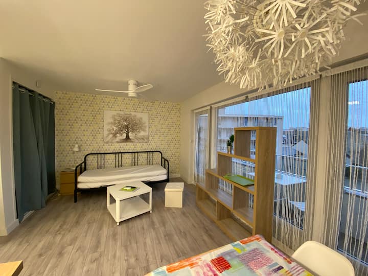 Studio Amicie 27m2 Proche Centre,balcon,wifi,linge - Marne