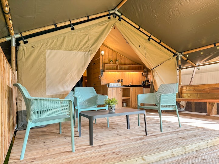 Camping Hunze Bulten - Tente Safari 4p Sdb - Stadskanaal