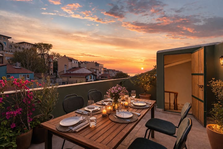 Historic Private House Terrace Ac In Balat - İstanbul
