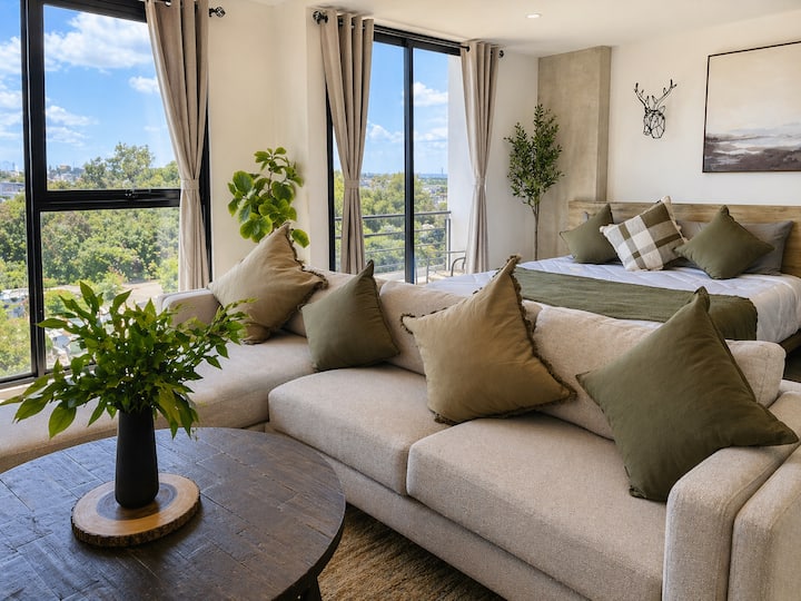Loft Moderno Con Cama King Y Balcón | Zona Centro - Tijuana