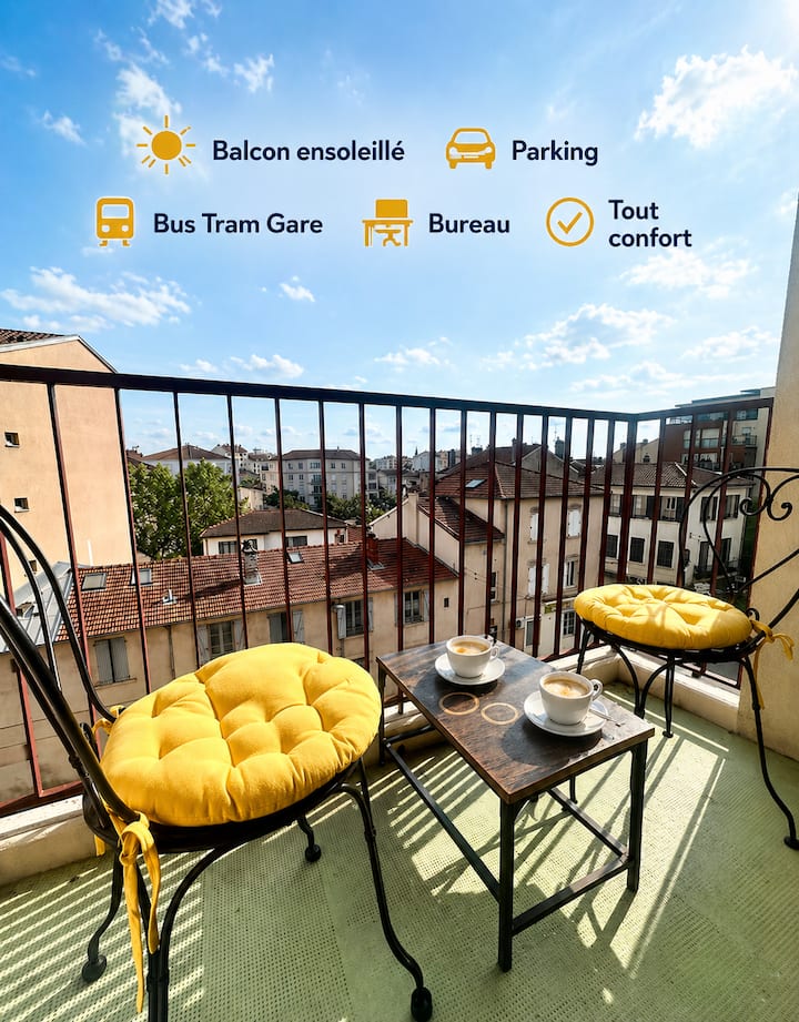 2 Chambres  Parking Balcon15 Min Gare Part-dieu - Villeurbanne