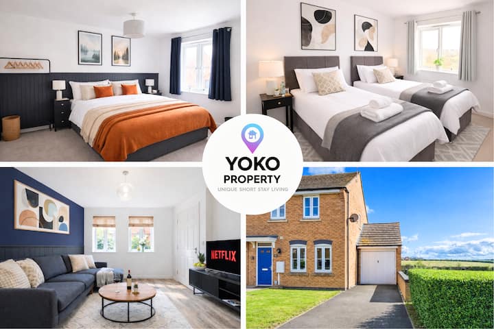 Stylish House • Sleeps 6 • Driveway Parking - Northampton