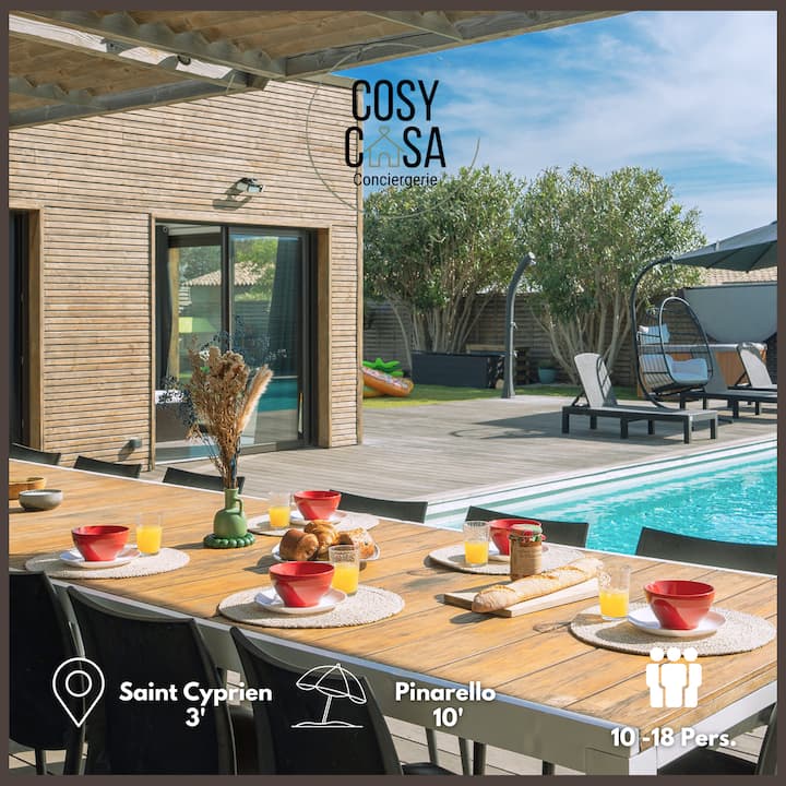 Villa Dalotya 6- 8 Suites-piscine-spa -5' Plage - Plage de Palombaggia