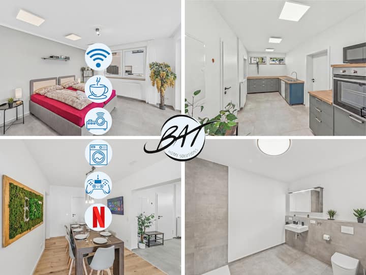 15min Center | Barrierefrei · 60m² Balkon & Kino - Echternach