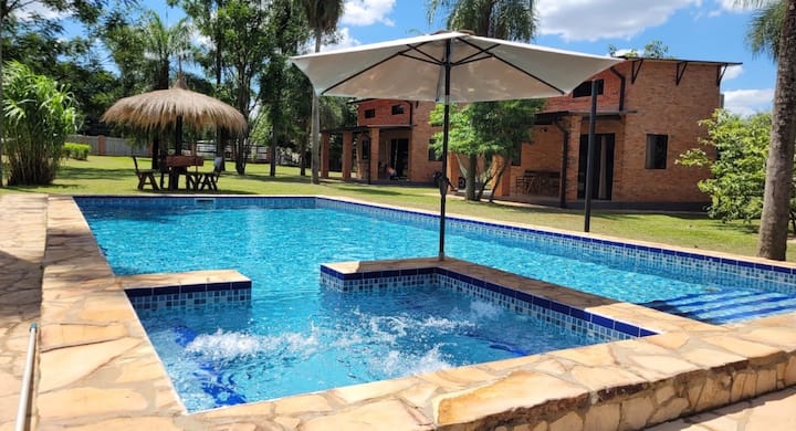 Behagliches Tiny Haus Mit Pool Und Quincho - Villeta