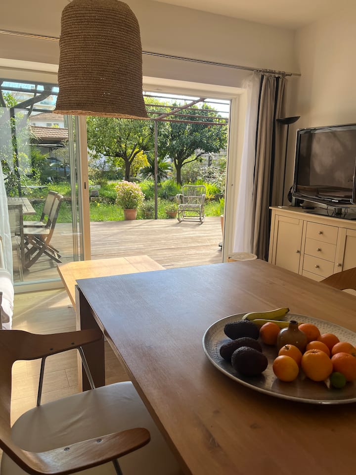 Appart Jardin, Terrasse Et Parking - 10 Min Cannes - Le Cannet