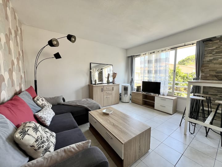 Appart Lumineux à Golfe-juan, Parking & Plages - Vallauris