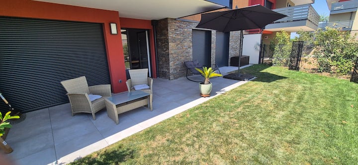 T2 Jardin Privé, Indépendant, Proche Lac + Parking - Thonon-les-Bains