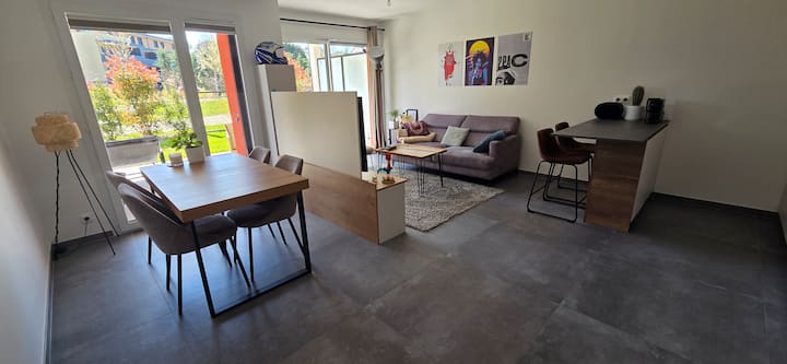 T2 Jardin Privé, Indépendant, Proche Lac + Parking - Thonon-les-Bains