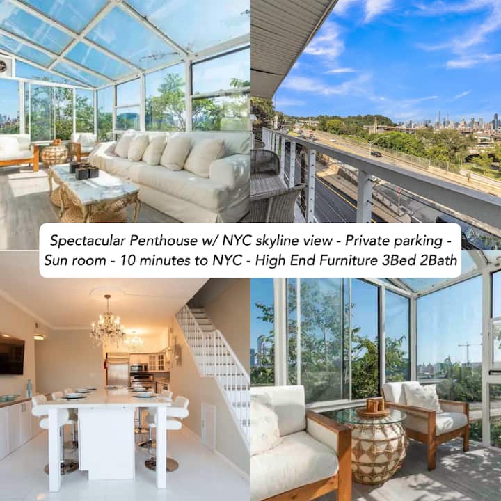 Spectacular Penthouse W/ Nyc Skyline View- Parking - Weehawken, NJ