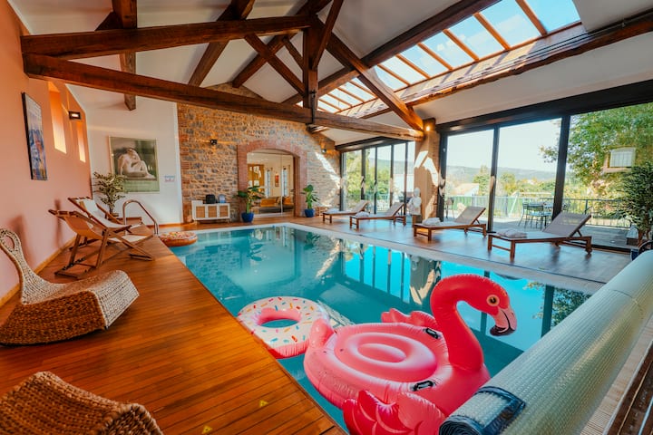 Villa 8 Pers - Piscine Chauffée, Cinéma & Sport - Amélie-les-Bains-Palalda