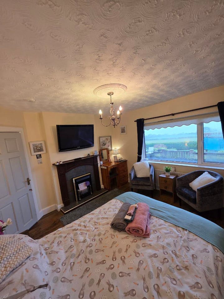 Quiet Double Room Near Airport & Countryside Views - 安特里姆