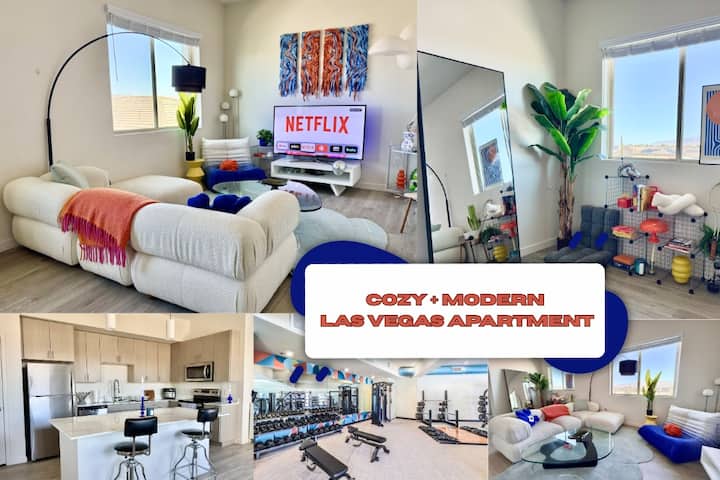 Cozy & Modern Vegas Getaway, Pool + Gym, Sleeps 4 - North Las Vegas, NV