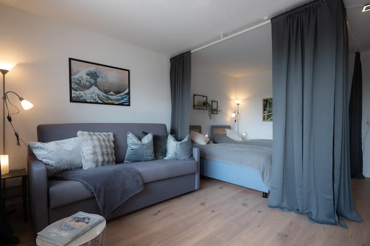 Premium Apartment, Hotelbett, Schlafcouch, Balkon - Ascheberg