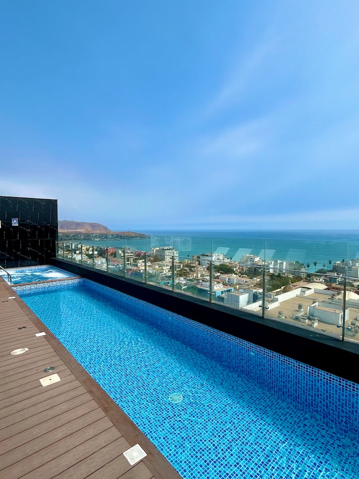 City View | Pool+jacuzzi+gym | Barranco&miraflores - Lima
