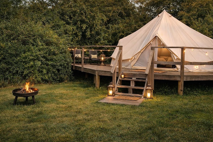 Edwards Farm Glamping Unfurnished Bell Tent - Shaftesbury