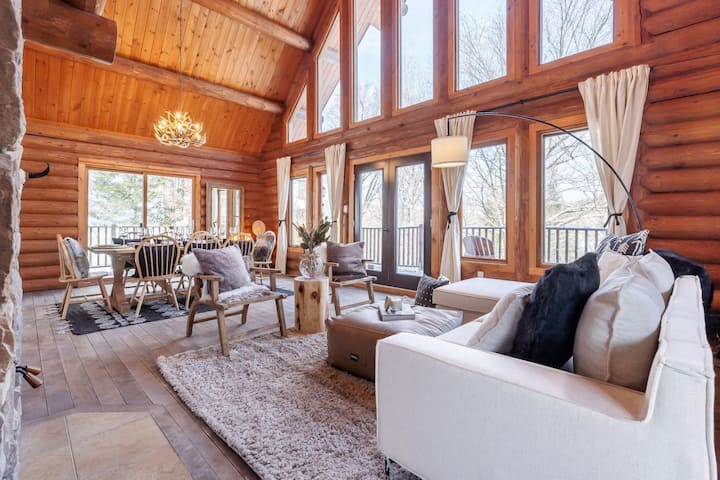 Bord De Lac Spa, Foyer Extérieur - Ski à 10 Min - Sainte-Agathe-des-Monts