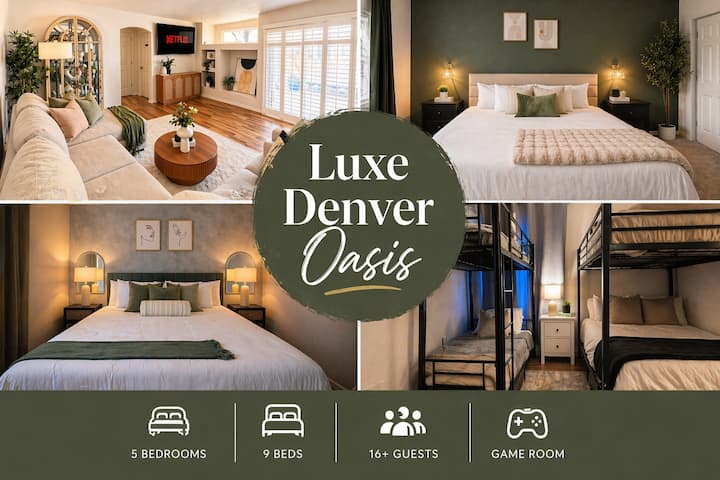 5br Denver Oasis• Game Room• Sleeps 16 • Near Dia - Aurora, CO