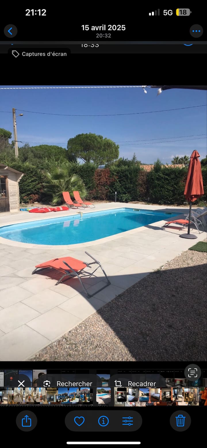 “Villa Piscine Au Calme – 6 Pers – Fréjus” - ibis budget Fréjus Capitou A8