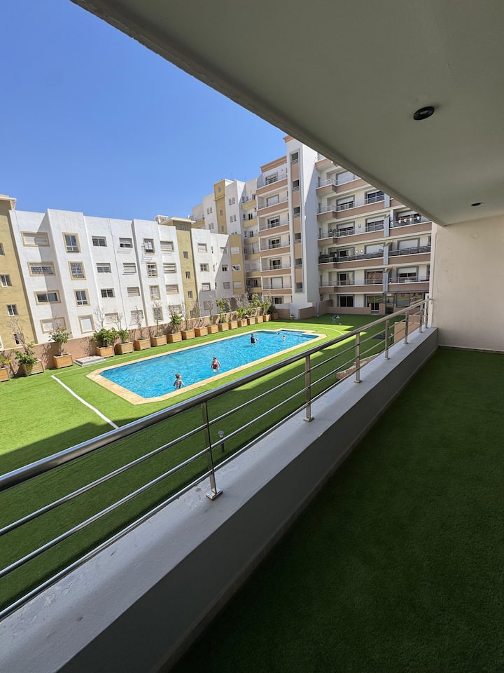 Appartement 2ch |Piscine|fibre Optique|terasse 20m - Agadir