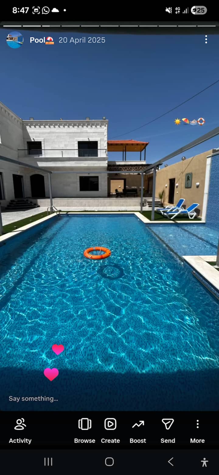 Al Mohra Chalet: Private, Cozy Stay With Pool View - Jordan