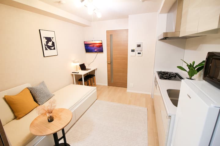 日本桥地铁站1分钟｜步行1分钟到道顿堀｜1分钟机场巴士直达黑门市场/难波/心斋桥/梅田带电梯高档公寓 - Japon