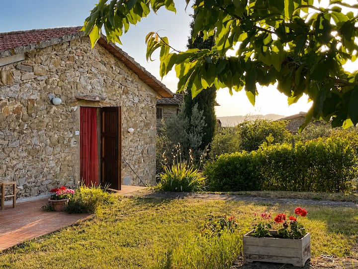 Private Tuscan House With Garden & Sunset Views - Radda in Chianti