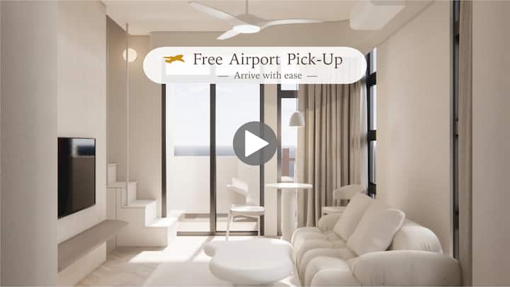 ❮⓷免費機場接機服務❯奶油風美宅｜步行南機場夜市｜台北在地體驗 #西門町#龍山寺#永康街#台北101 - Taipei