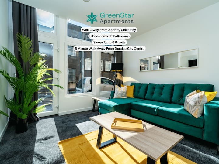 Greenstar - 3 Bedrooms - 4 Beds - 2bath - 6 Guests - Dundee