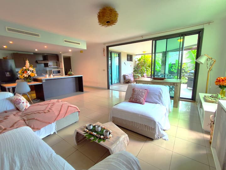 Fare Tiare - 3ch/2sdb Terrasse, Jardin, Piscine - French Polynesia