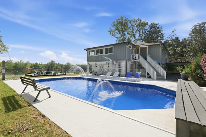 Luxury Riverfront Escape~pool~boatslip~kayaks~bbq - Jackson, SC