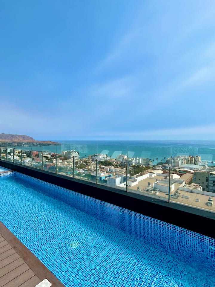 Ocean View | Pool+gym+jacuzzi| Barranco&miraflores - Peru