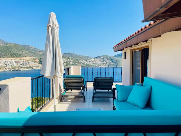 Emerald Apt, 2 Bed 2 Bath Sea View Apt In Kalkan - Kalkan